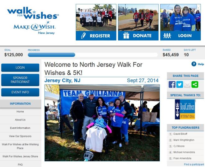 Make A Wish NJ’s Walk for Wishes & 5K – 9/27/14 | Jess Runs Happy